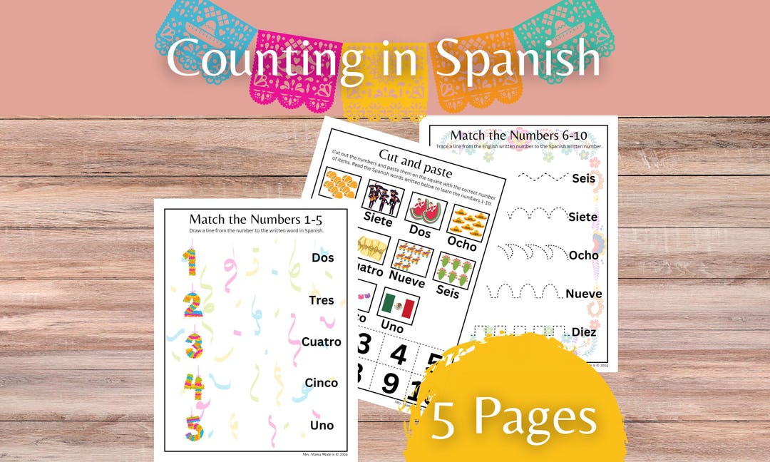 Counting 1-10 Spanish Cultural Activity for Mexican Heritage Month and ...