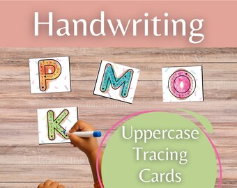 Donut Alphabet Tracing Cards: Preschool Handwriting Practice (digital ...