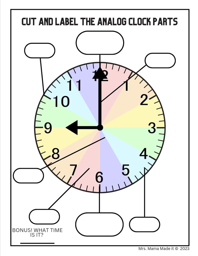 Telling Time Unit for Kindergarten and 1st Grade Learning to Tell Time ...