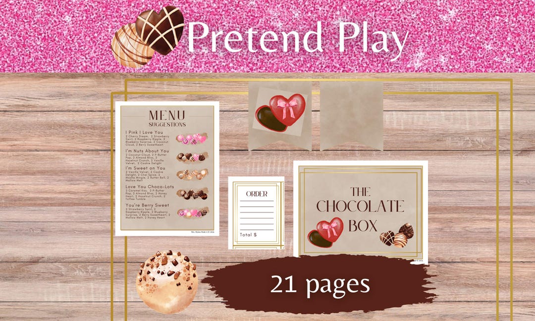 Chocolate Shop Dramatic Play Set for Valentine's Day Creative Learning ...