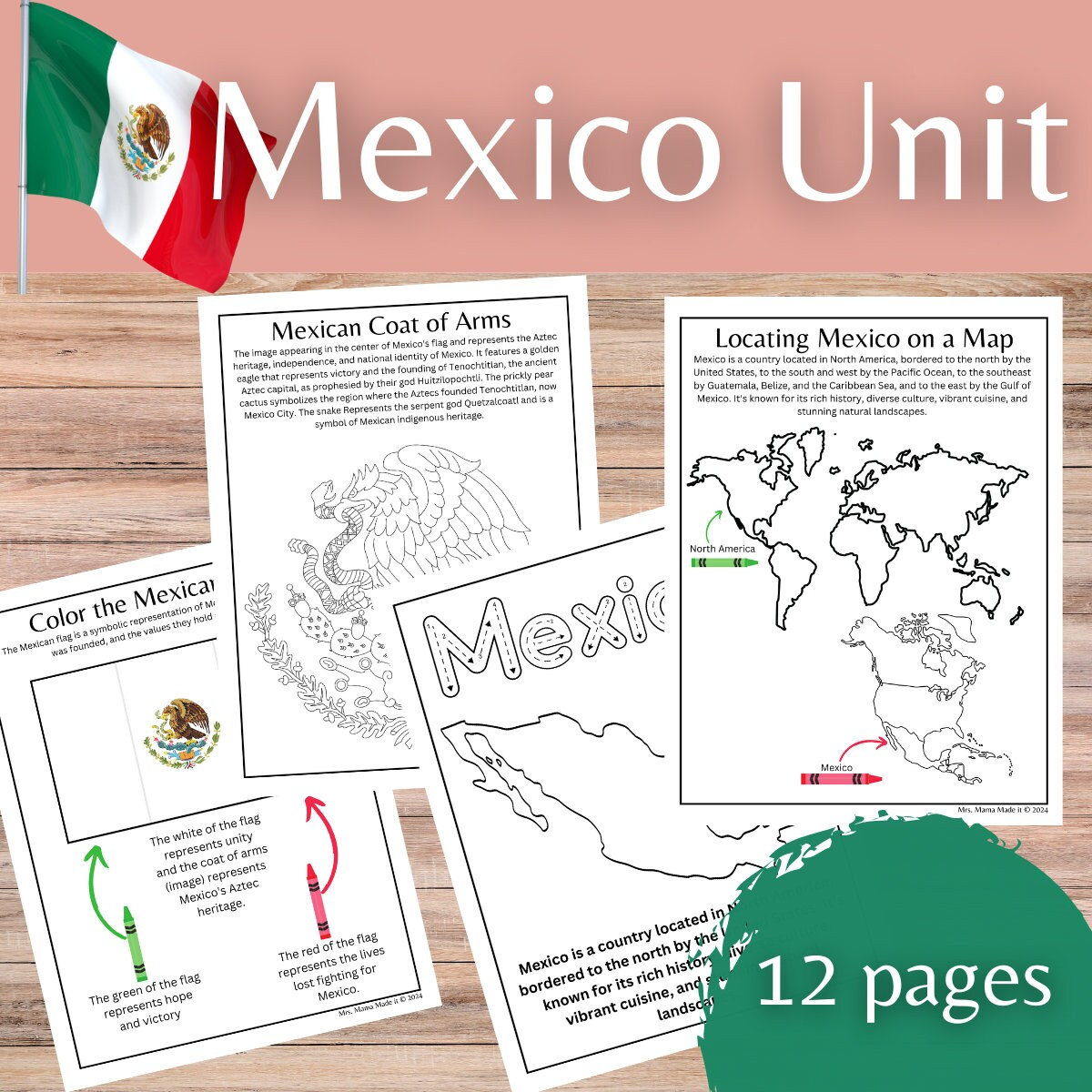 Mexico Mini Unit Celebrating Cinco De Mayo, Mexican Heritage, Geography ...