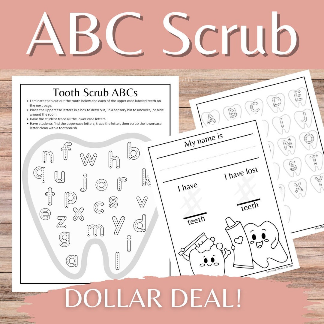 Toothbrush Alphabet Scrub Activity for Homeschool or Classroom Centers ...