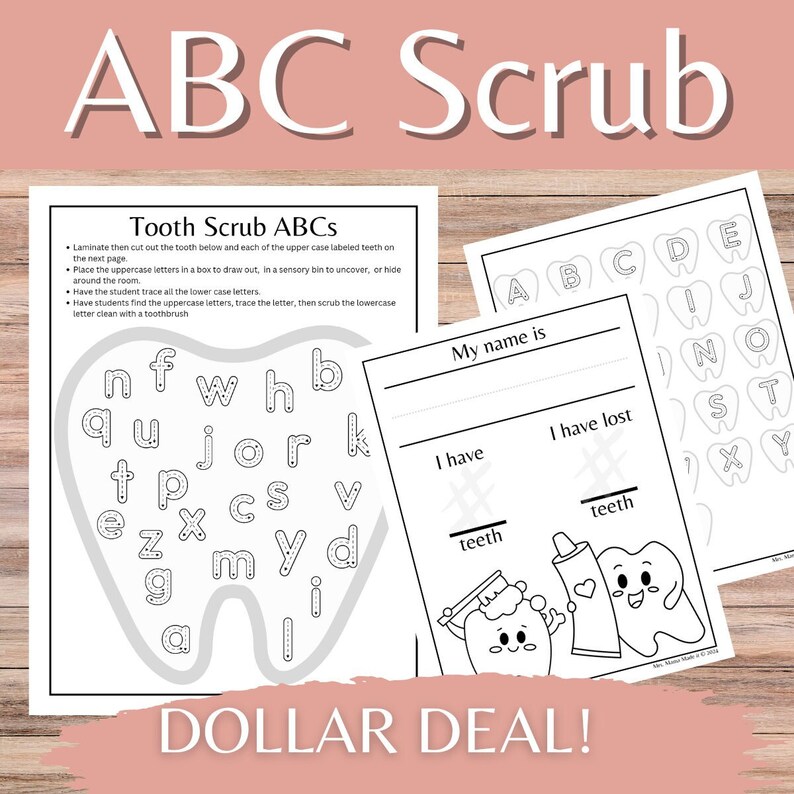 Toothbrush Alphabet Scrub Activity for Homeschool or Classroom Centers ...