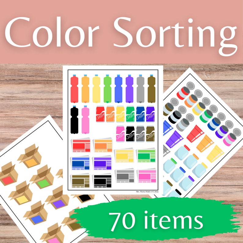 Recycling Color Sorting Activity for Preschoolers Classroom Centers or ...