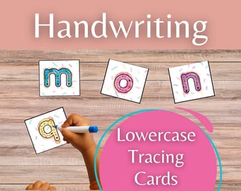 Donut Alphabet Tracing Cards: Handwriting Practice (digital Download ...