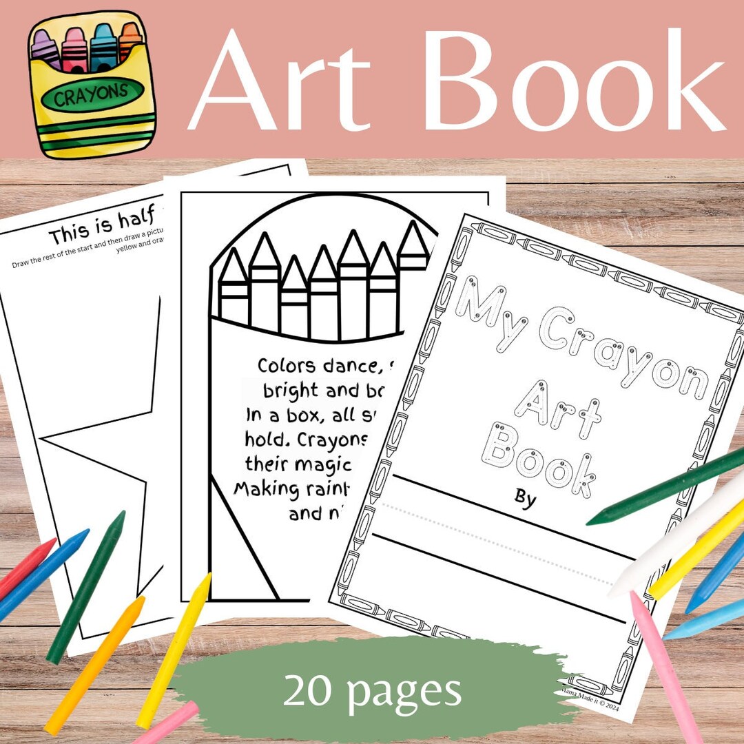 Crayon Art Book Coloring Fine Motor Skills & Creativity Building ...