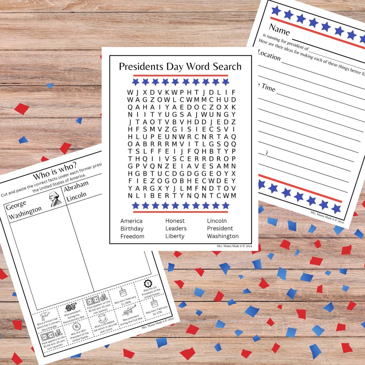 President's Day Activity Pages for Homeschool or Classroom With ...