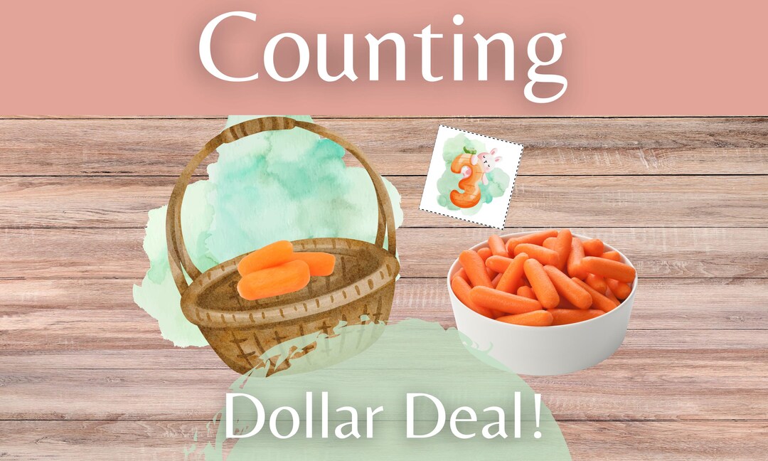 Easter Basket Carrot Counting Game Spring Activity Numbers Center ...