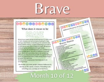 Bravery Social Emotional Learning Kit: Worksheets, Game, Craft (digital ...