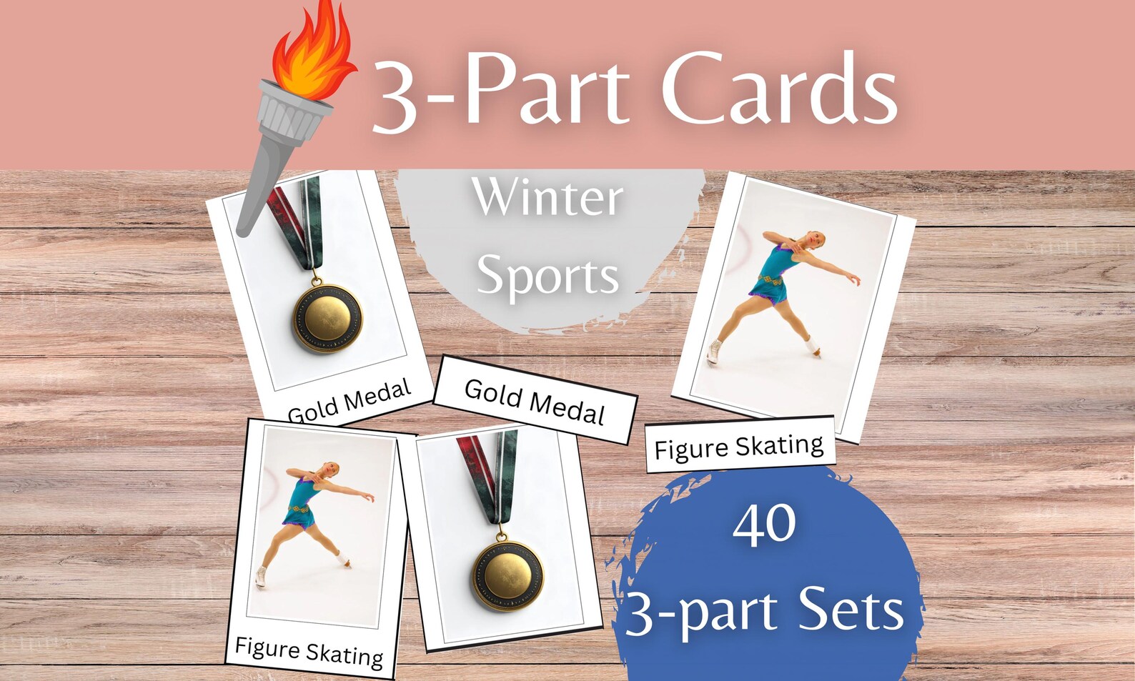 Winter Games Montessori 3-part Cards — Printable Sports Vocabulary ...