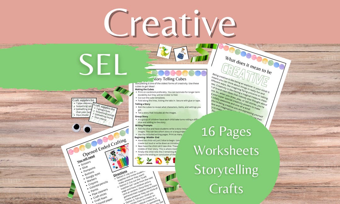 Creativity Activities & Worksheets — Social Emotions Learning Character ...