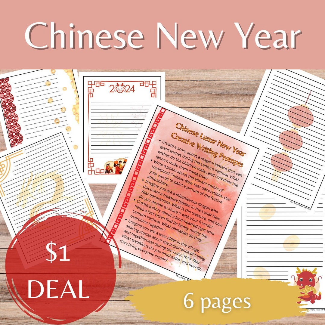 Chinese New Year Creative Writing Pages and Prompts for 1st, 2nd, 3rd ...