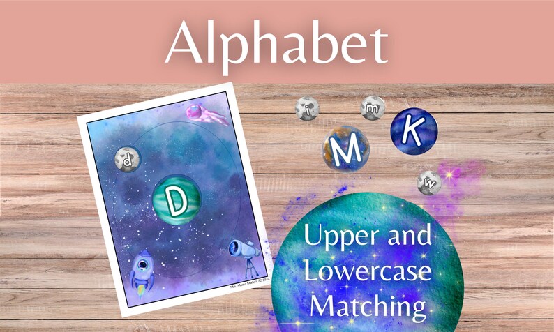 Space Alphabet Matching Game: Preschool & Kindergarten Letter ...