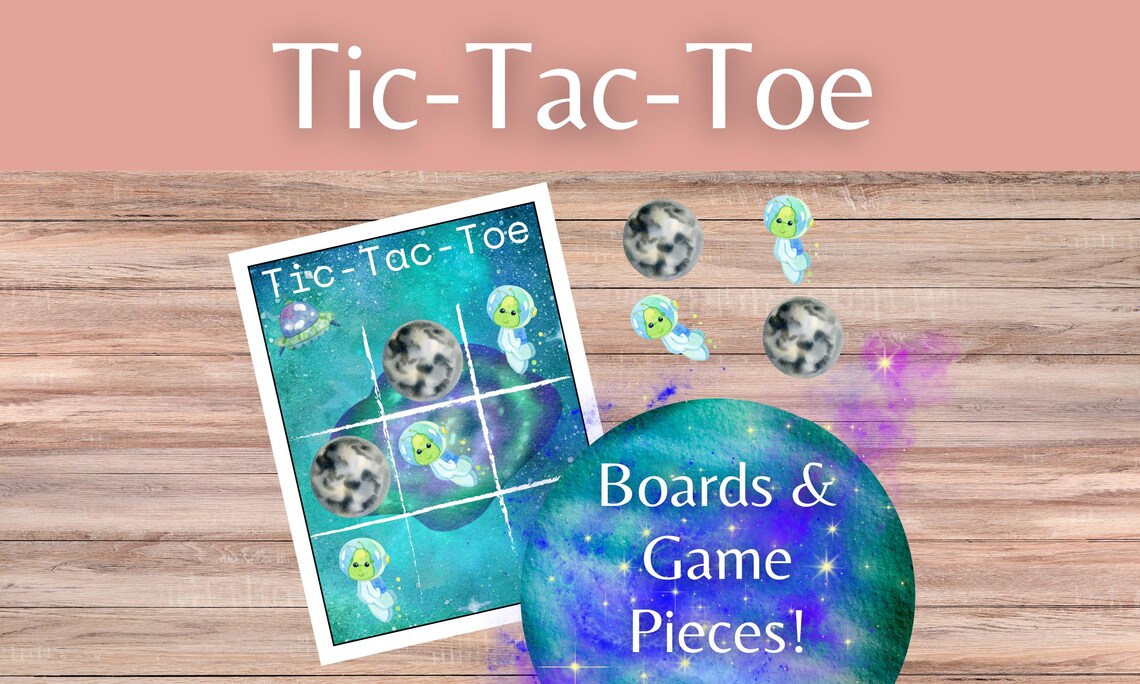 Space Tic Tac Toe Game: Printable Kids Activity (digital Download - Etsy