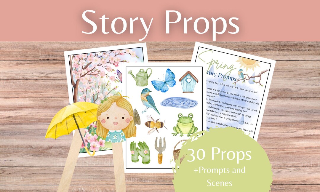 Spring Story Telling Props and Idea Prompts for Play, Sensory Bin ...