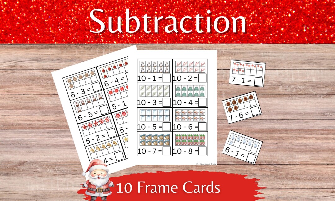 Hojas de trabajo imprimibles de habilidades matemáticas de resta con ...