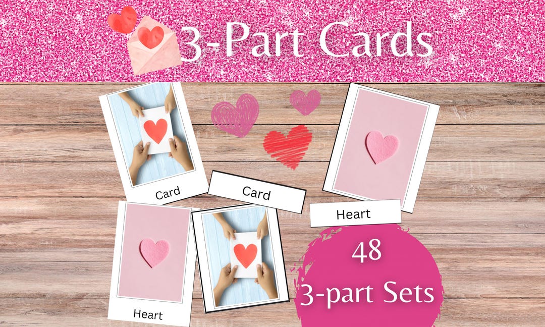 Valentine's Sight Words 3-part Cards Montessori Printable Fun and ...