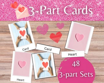 Valentine's Sight Words 3-part Cards Montessori Printable Fun and ...