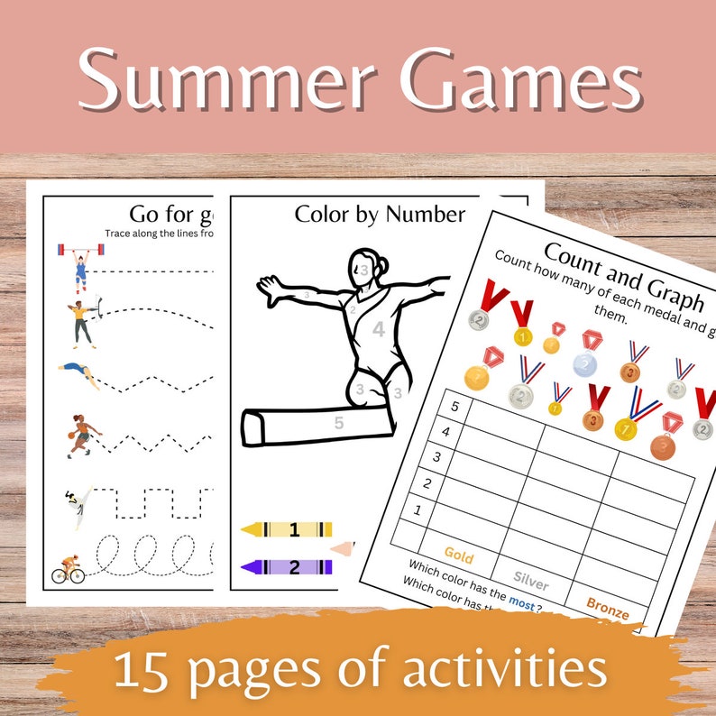 Summer Games Themed Printable Activity Pack for Early Elementary With ...