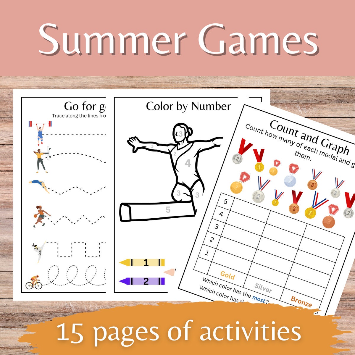 Summer Games Themed Printable Activity Pack for Early Elementary With ...