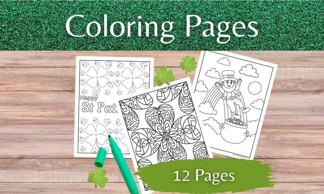 St Patrick's Day Coloring Pages for No-prep Arts Activity Ireland ...