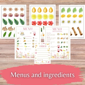 The Tea Room Dramatic Play Pretend Shop Printable Set for Classroom or ...