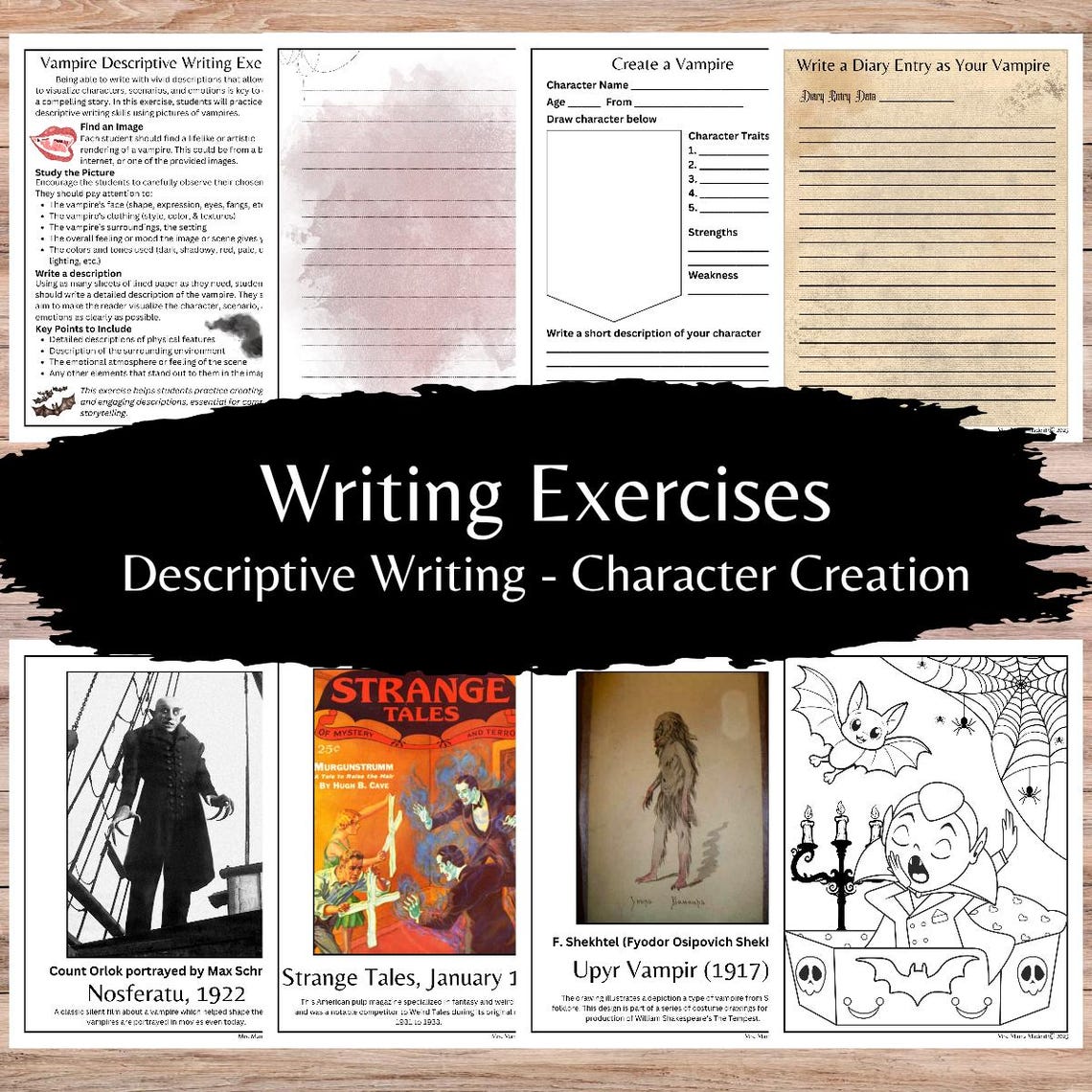 Vampires Mythical Creature Unit Study Folklore, History, & Creative ...