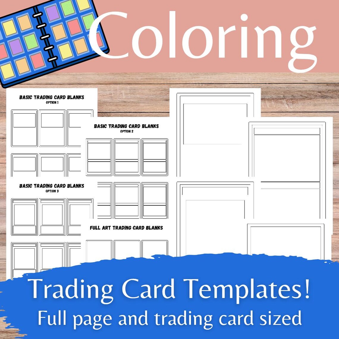 Blank Trading Card Game Template: Art Project Printable (digital ...