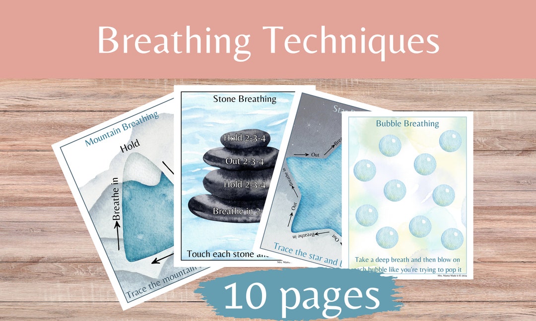 Morning Menu Calm Corner Breathing Exercise Pages or Posters for ...