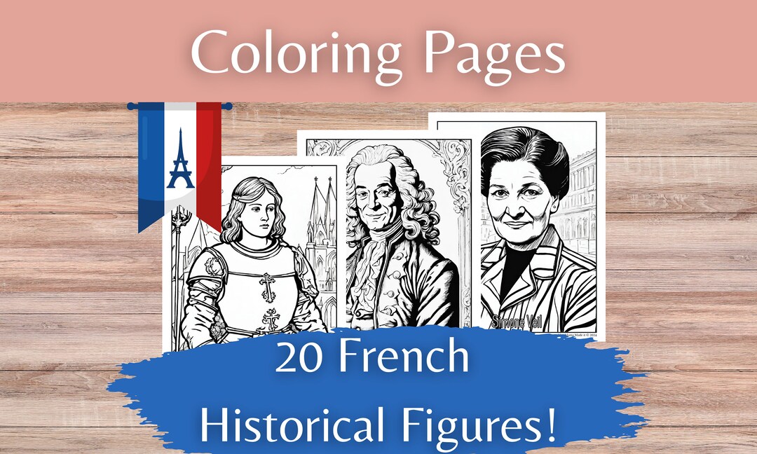 French Historical Figures Coloring Pages Companion Cover Pages for ...