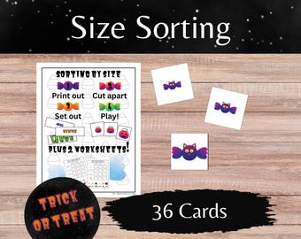 Halloween Candy Size Sorting and Sequence Practice Activity for ...