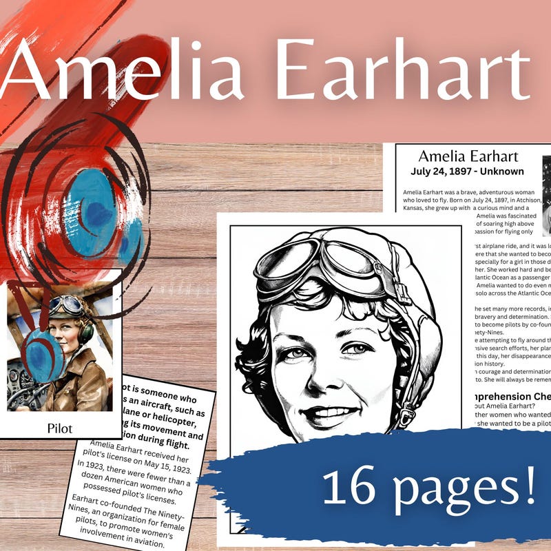 Amelia Earhart - Etsy