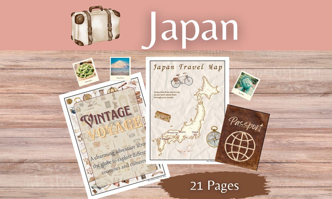 Japan Travel Mini Unit for Elementary With Maps, Activities, Cuisine ...