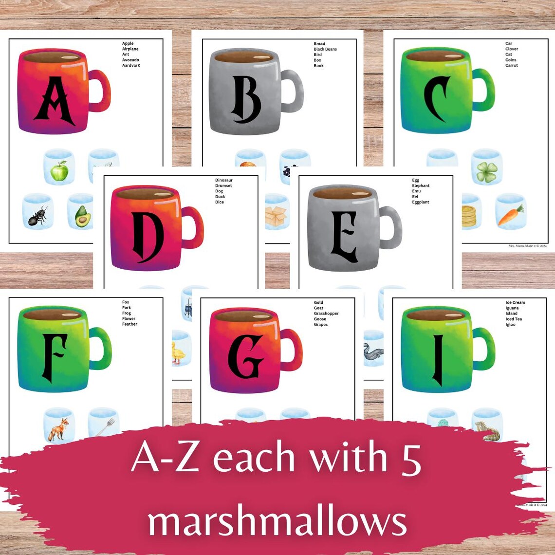 Hot Chocolate Phonics Game: Beginning Sounds Matching (digital Download ...