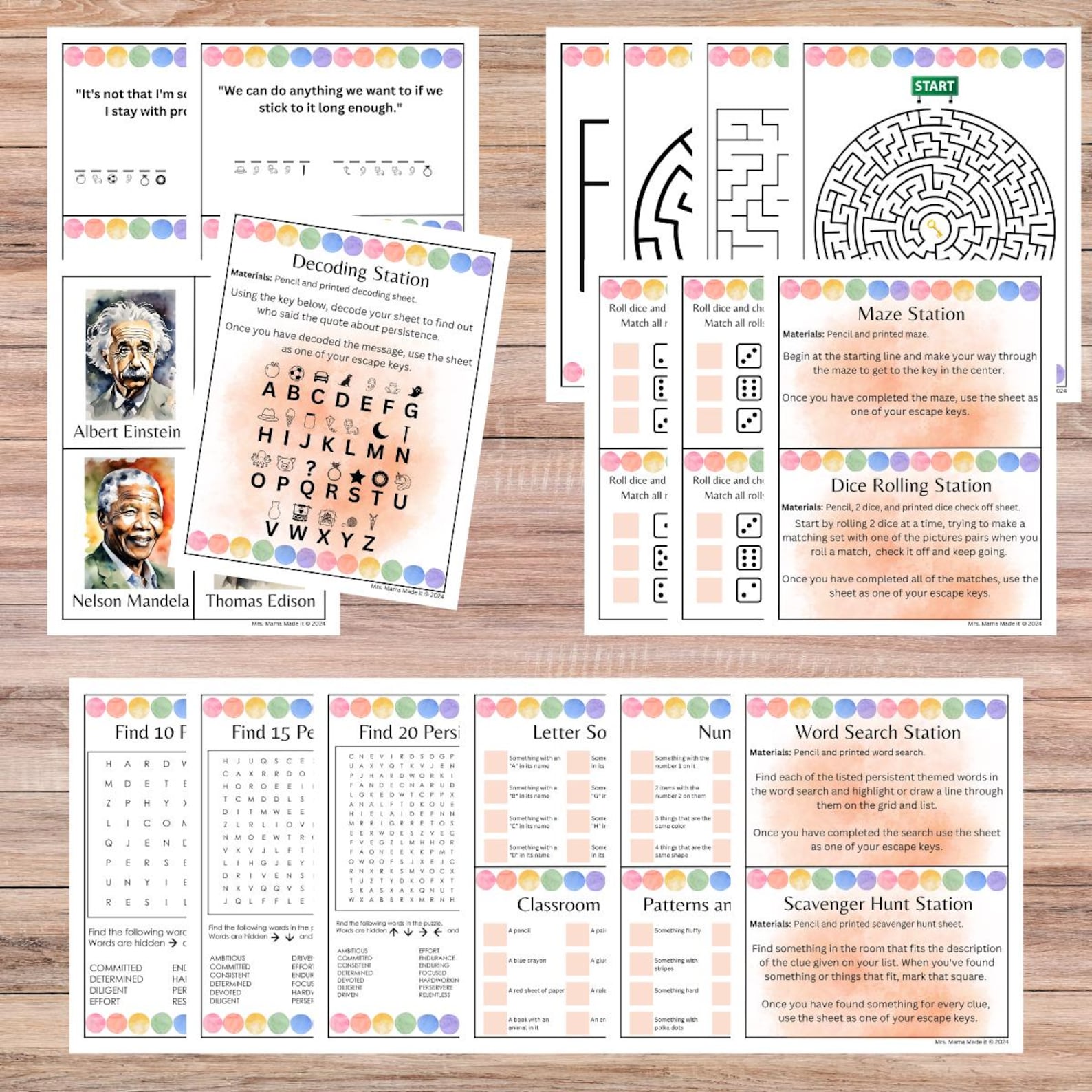 Persistent Month 8 of 12 Months of Character Building Elementary Unit ...