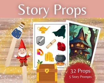 Fantasy Story Telling Props and Prompts Printable for Pretend Play and ...