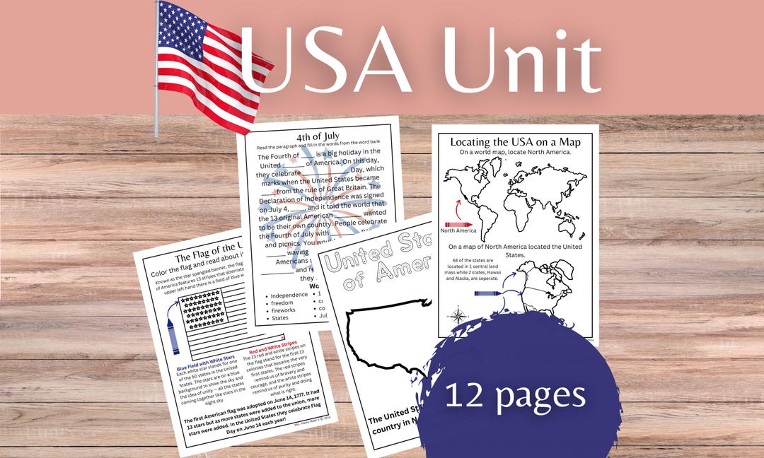 USA Geography & History Mini Unit: 1st-3rd Grade Activities (digital ...
