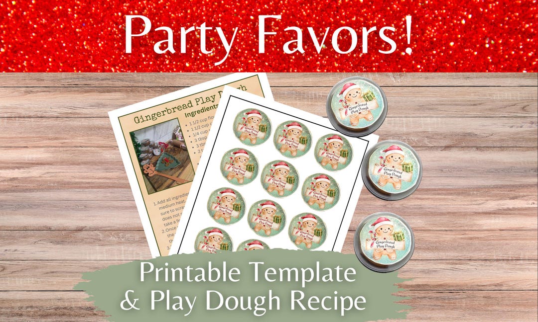 Gingerbread Play Dough Recipe & Printable Labels – Christmas Sensory ...