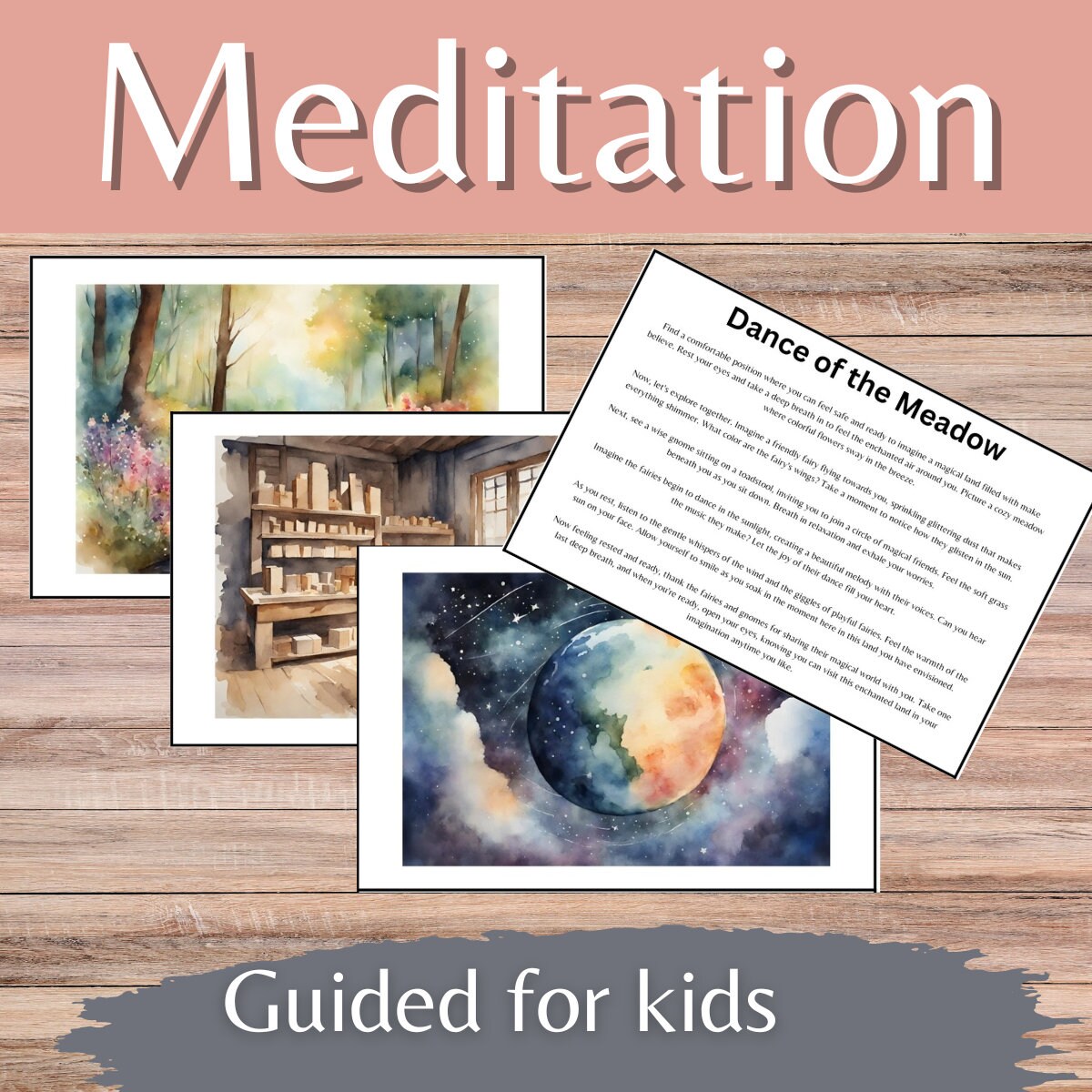 Guided Meditation Cards for Children Social Emotional Calm Down Tool ...