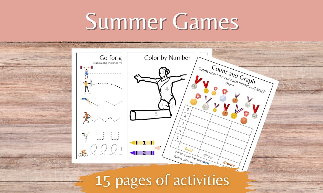 Summer Games Themed Printable Activity Pack for Early Elementary With ...