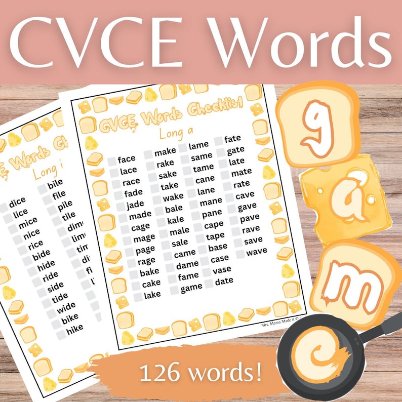 Grilled Cheese Long Vowel CVCE Word Building Phonics Game - Reading ...