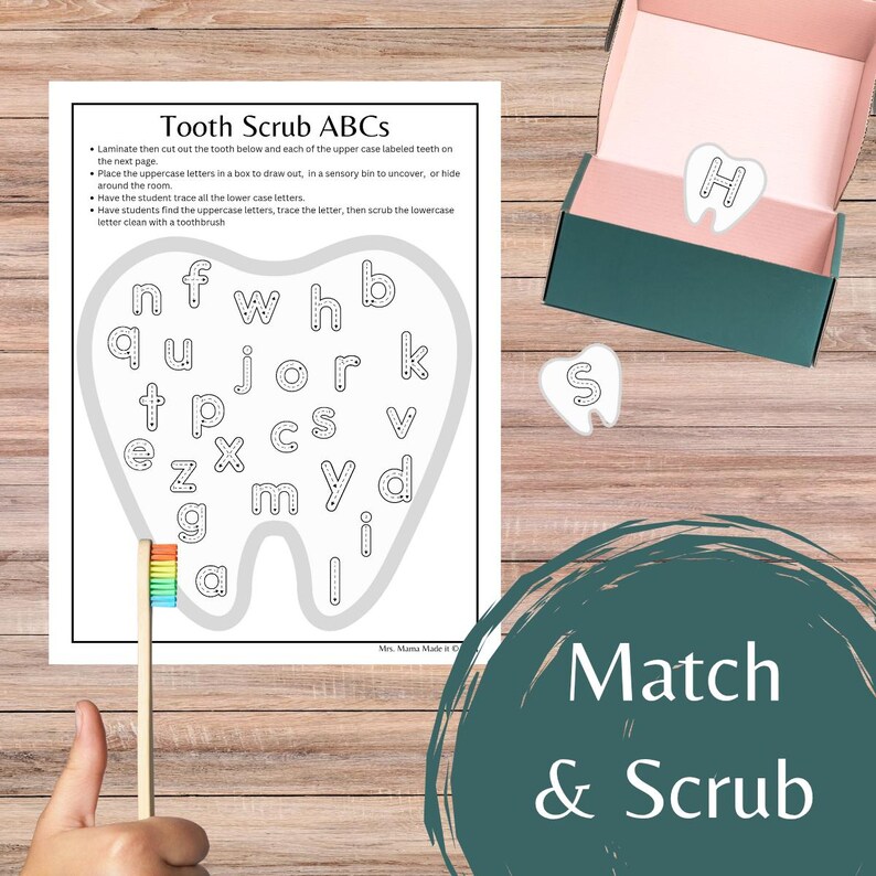 Toothbrush Alphabet Scrub Activity for Homeschool or Classroom Centers ...