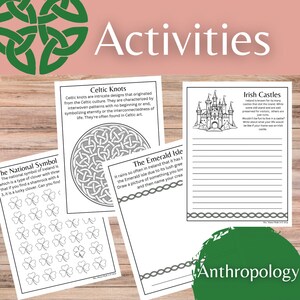 Ireland Mini Unit for St Patrick's Day Homeschool and Classroom Study ...