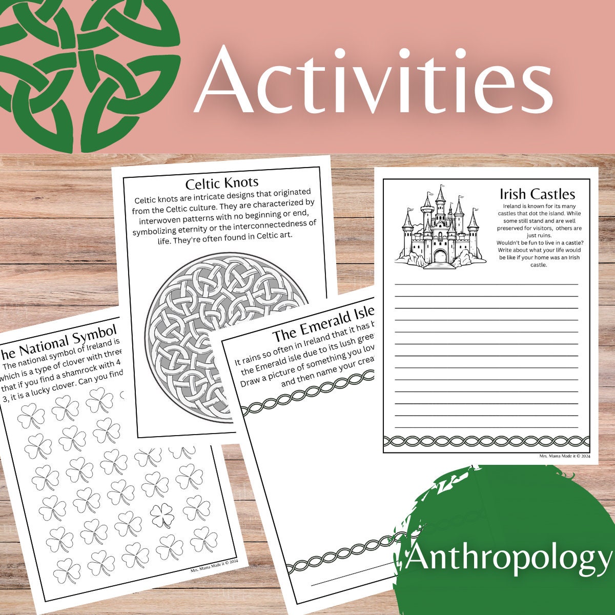 Ireland Mini Unit for St Patrick's Day Homeschool and Classroom Study ...