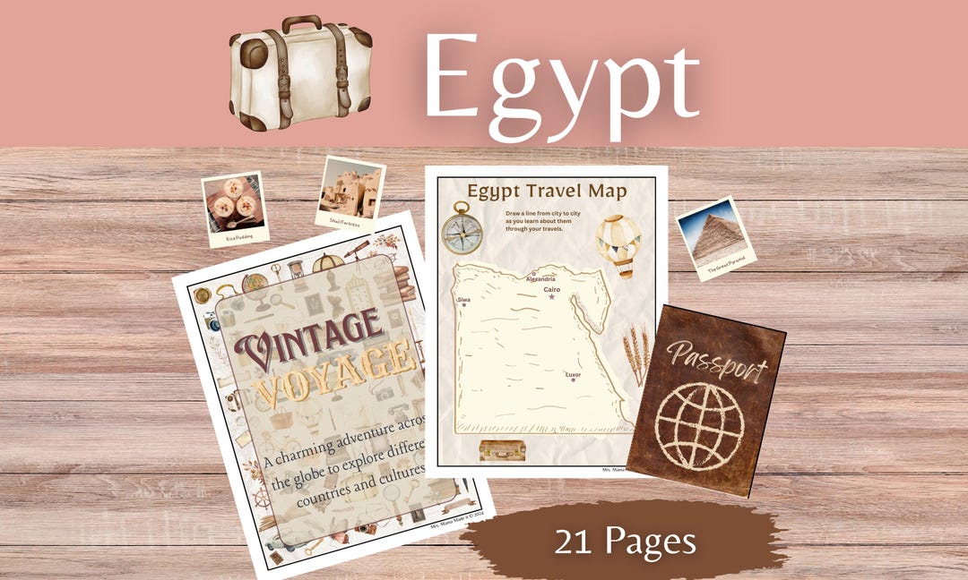 Egypt Travel Mini Unit for Elementary With Maps, Activities, Cuisine ...