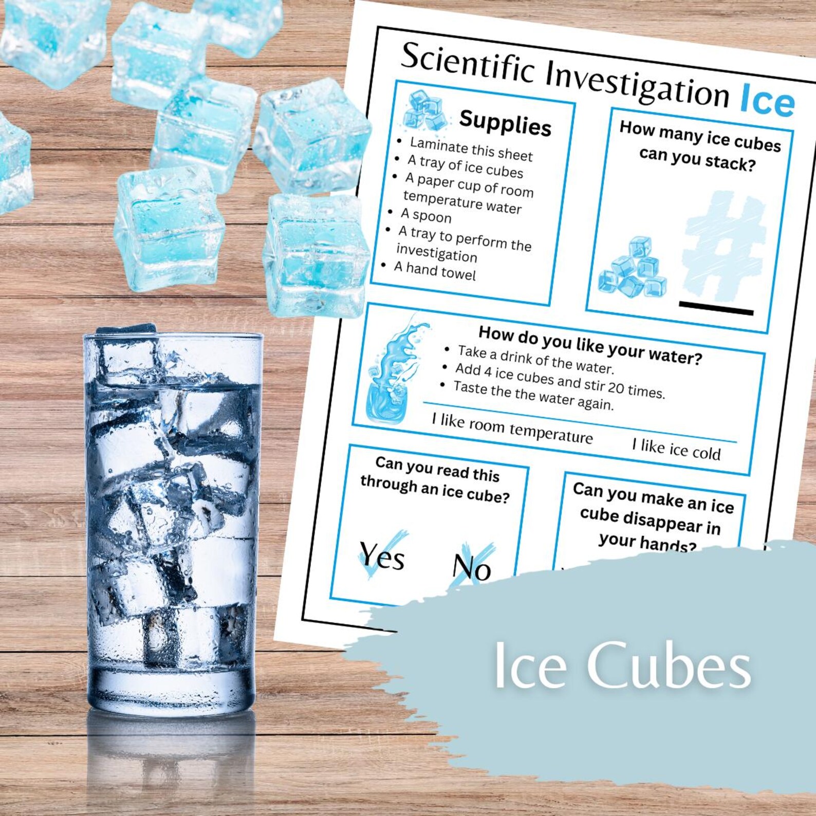 3 Winter Scientific Investigations Sheets - Question, Hypothesis ...