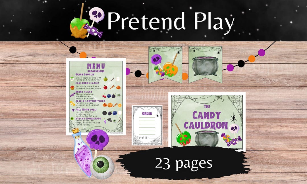 Halloween Candy Cauldron Shop Set: Dramatic Play Printable (23-page) - Etsy