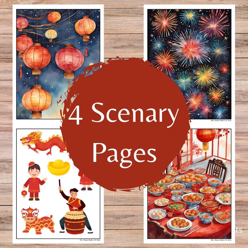Chinese New Year Story Telling Printable Props for Dramatic Play ...