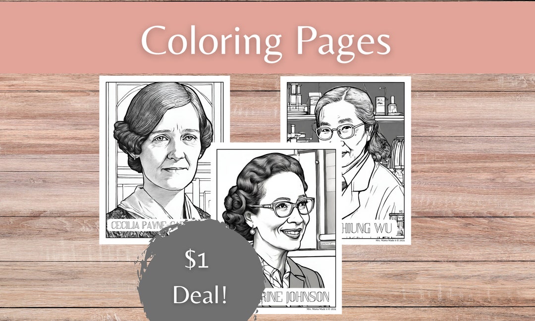 Women in Science Coloring Pages – Classroom and Homeschool – Printable ...