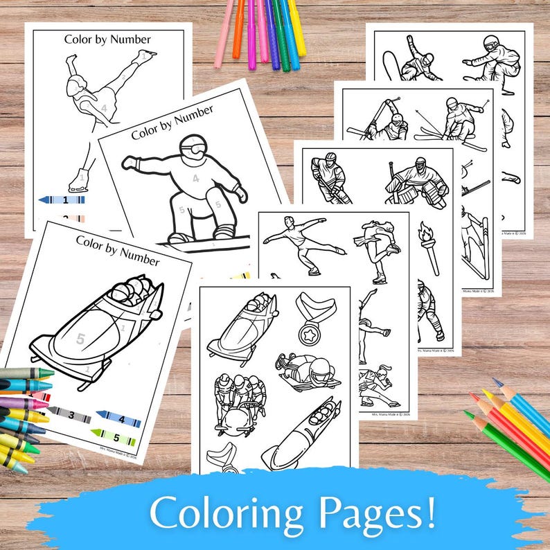 Winter Games Themed Printable Activity Pack Early Elementary — Tracing ...